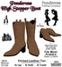 Second Life Marketplace - High Stepper Boot [MESH] Etched Leather Tan